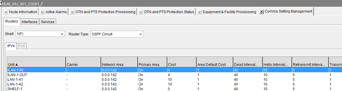 OME 6500: ILAN connection provisioning between two OME 6500 shelves