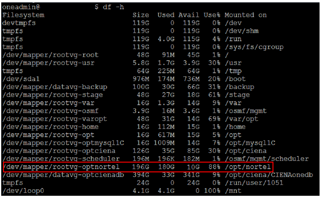 OneControl: Manager for 6k, OM5k and CPL server hard disk usage has ...
